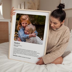 Personalised Sister Definition Printable Wall Art Photo Collage Sister ...