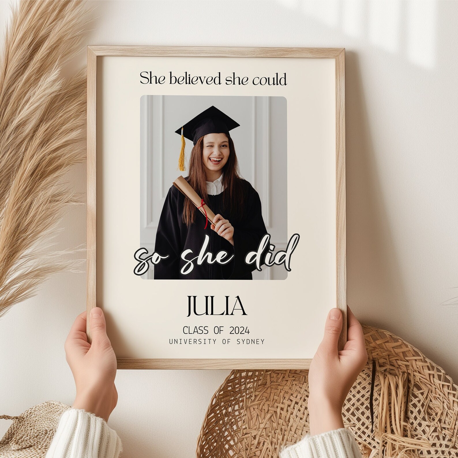 Personalized Photo Graduation Welcome Sign DIGITAL Wall Art Graduation ...