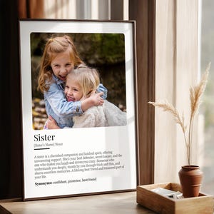 Personalised Sister Definition Printable Wall Art Photo Collage Sister ...