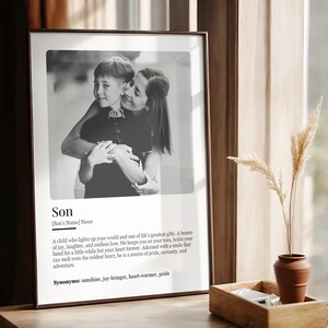 Personalised Son Definition Printable Wall Art Digital DOWNLOAD, Custom ...