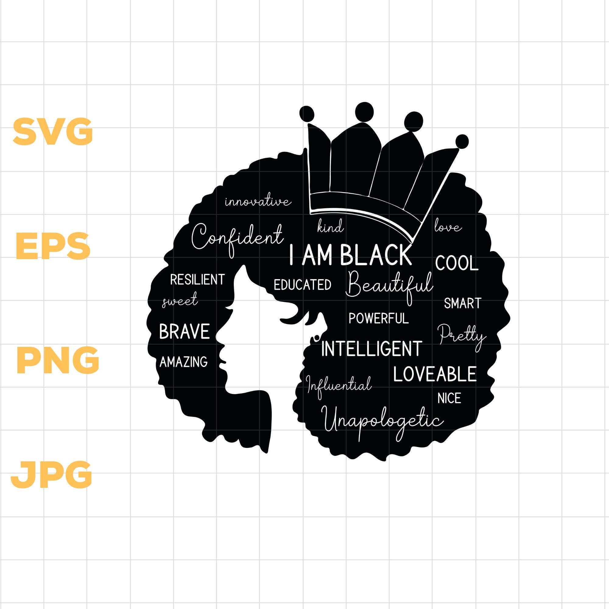 I Am Black Woman Svg Black Lives Matter Shirt African American Woman