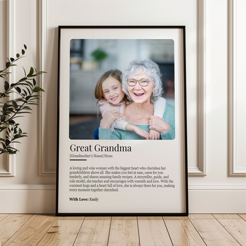 Printable Great Grandma Definition Wall Art, Grammy Definition Print ...