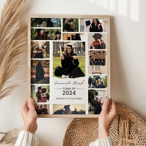Personalized Graduation Photo Collage Wallart Graduation Photo Collage ...