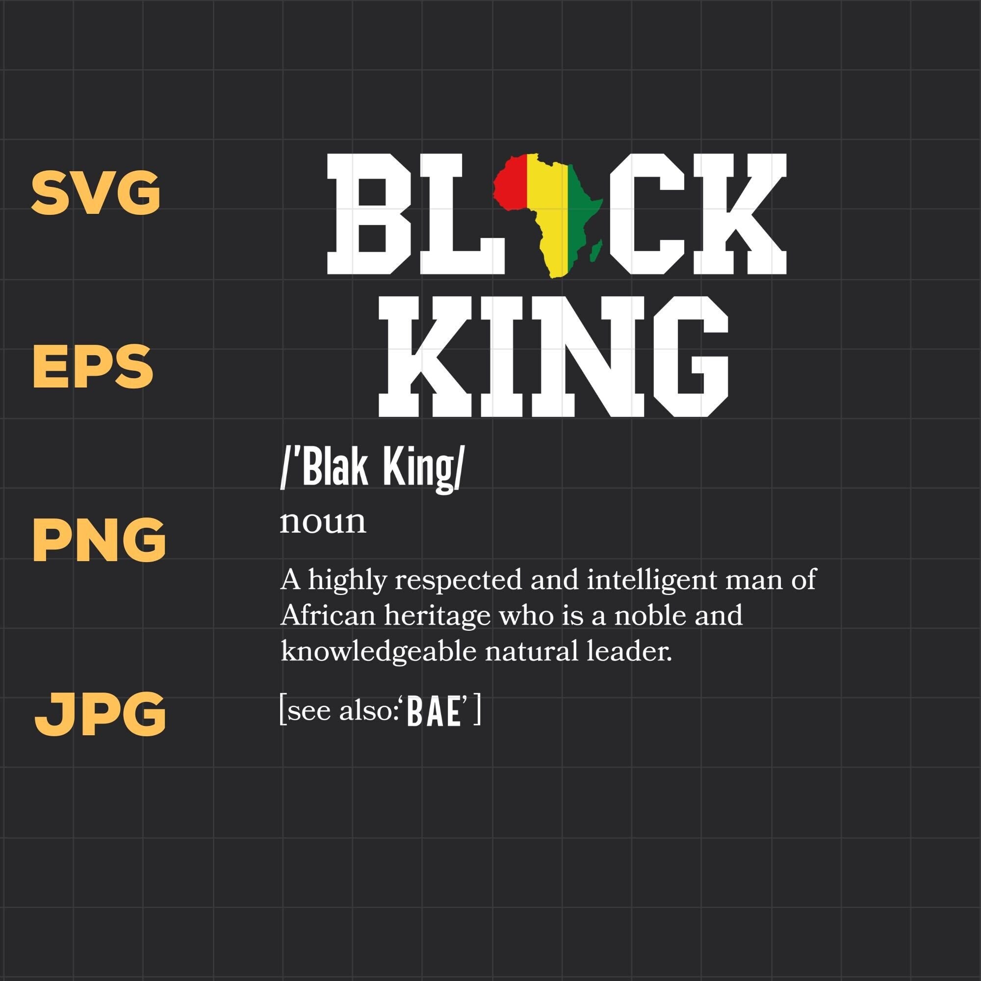 Black King Definition, Melanin King Svg, Black History Month Svg, BLM ...
