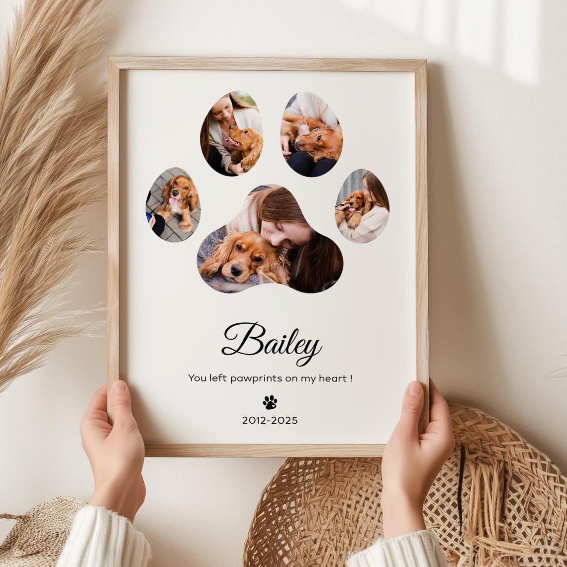 Personalized Pet Memorial Photo Print, Dog Remembrance Gift (digital ...