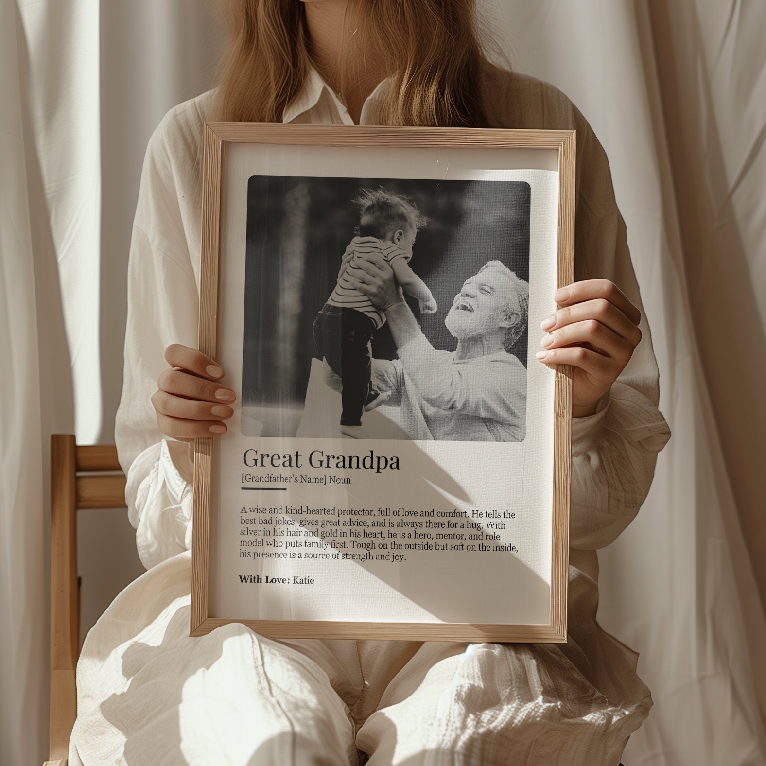 Personalised Great Grandpa Definition Printable Wall Art, Great Grandpa ...