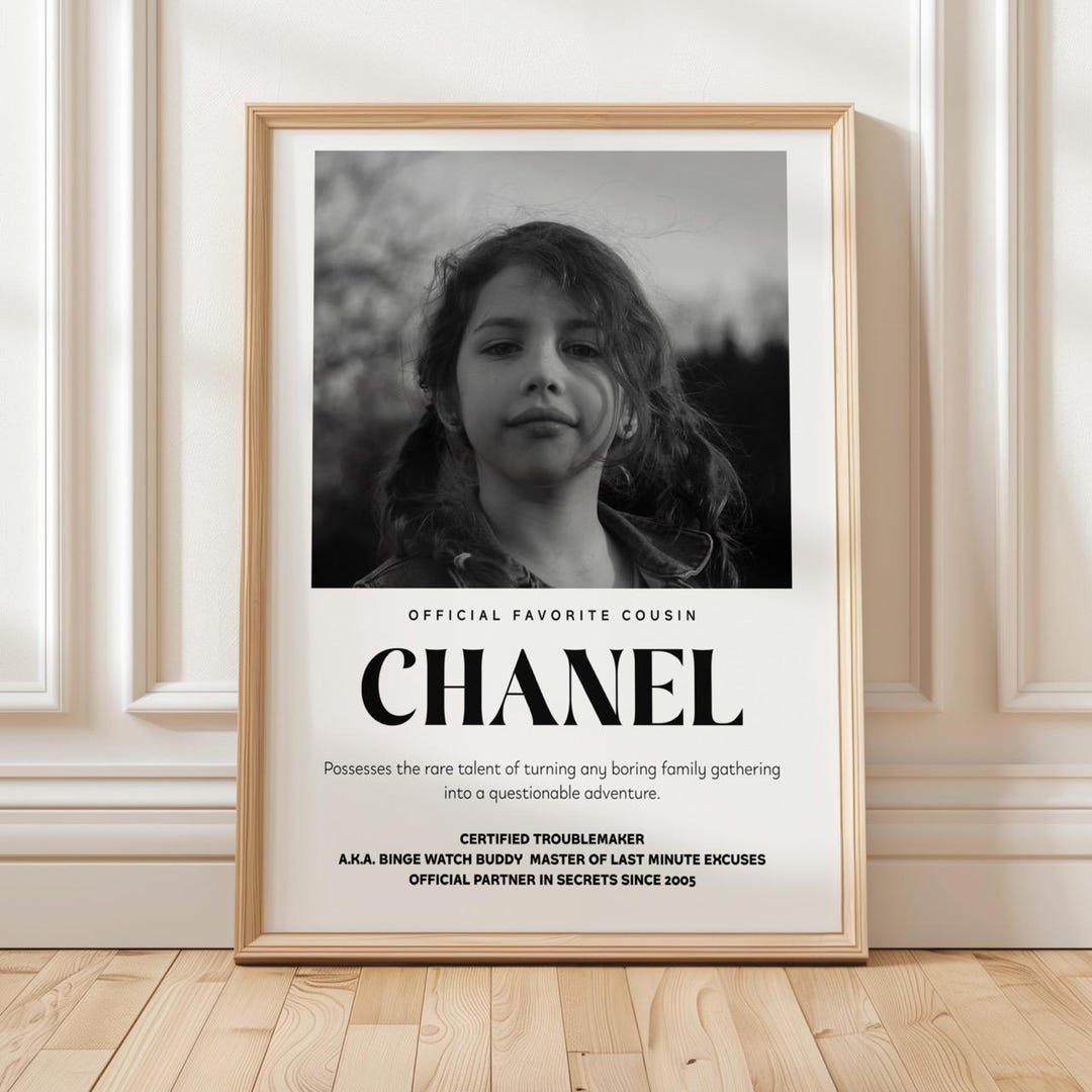 Personalized Cousin Photo Print (digital Download), Custom Birthday ...