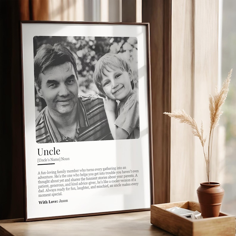 Personalised Uncle Definition Printable Wall Art Digital Download, Gift ...