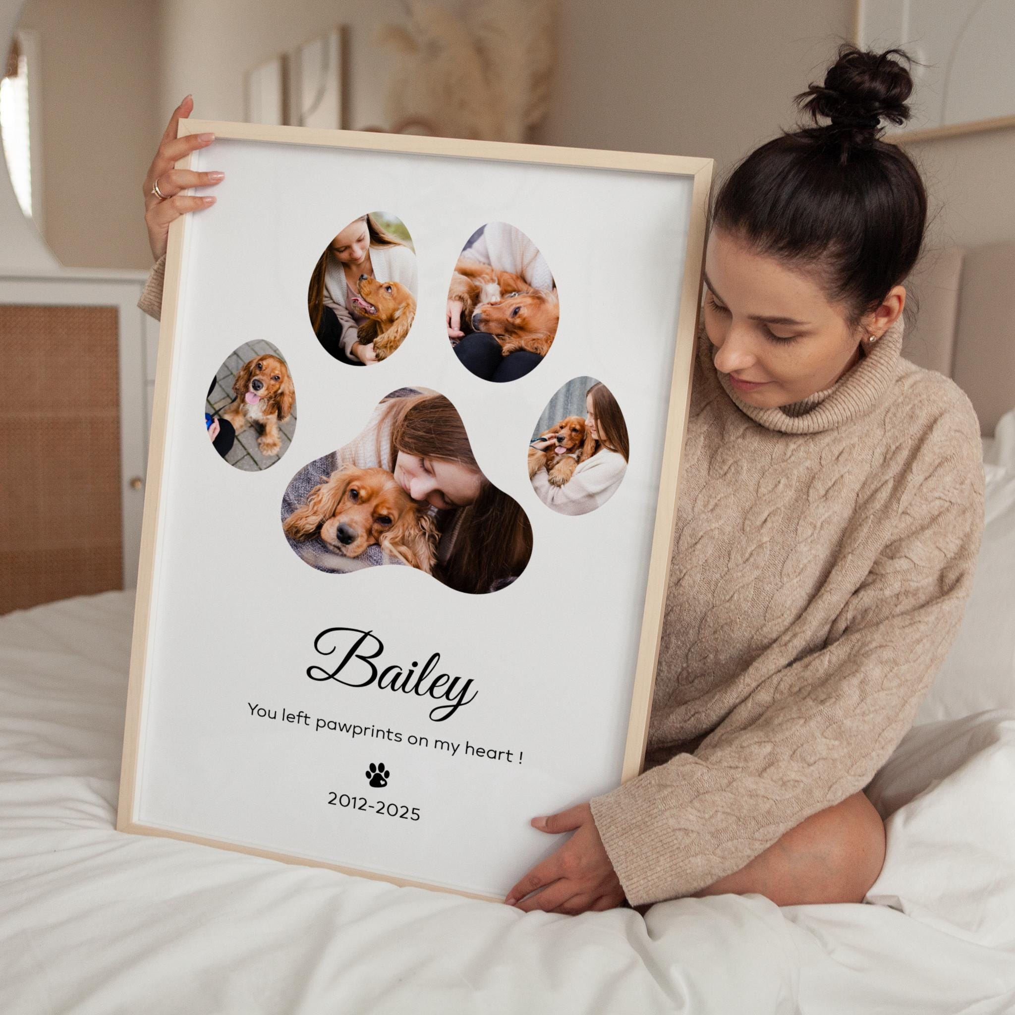 Personalized Pet Memorial Photo Print, Dog Remembrance Gift (digital ...