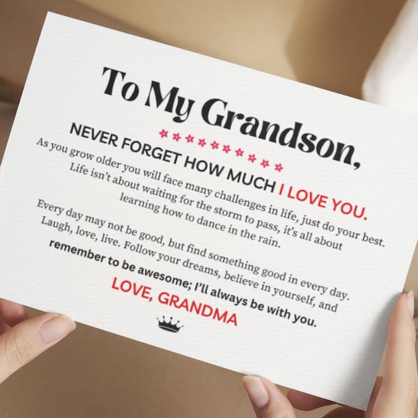 Grandma and Grandson Memory - Etsy