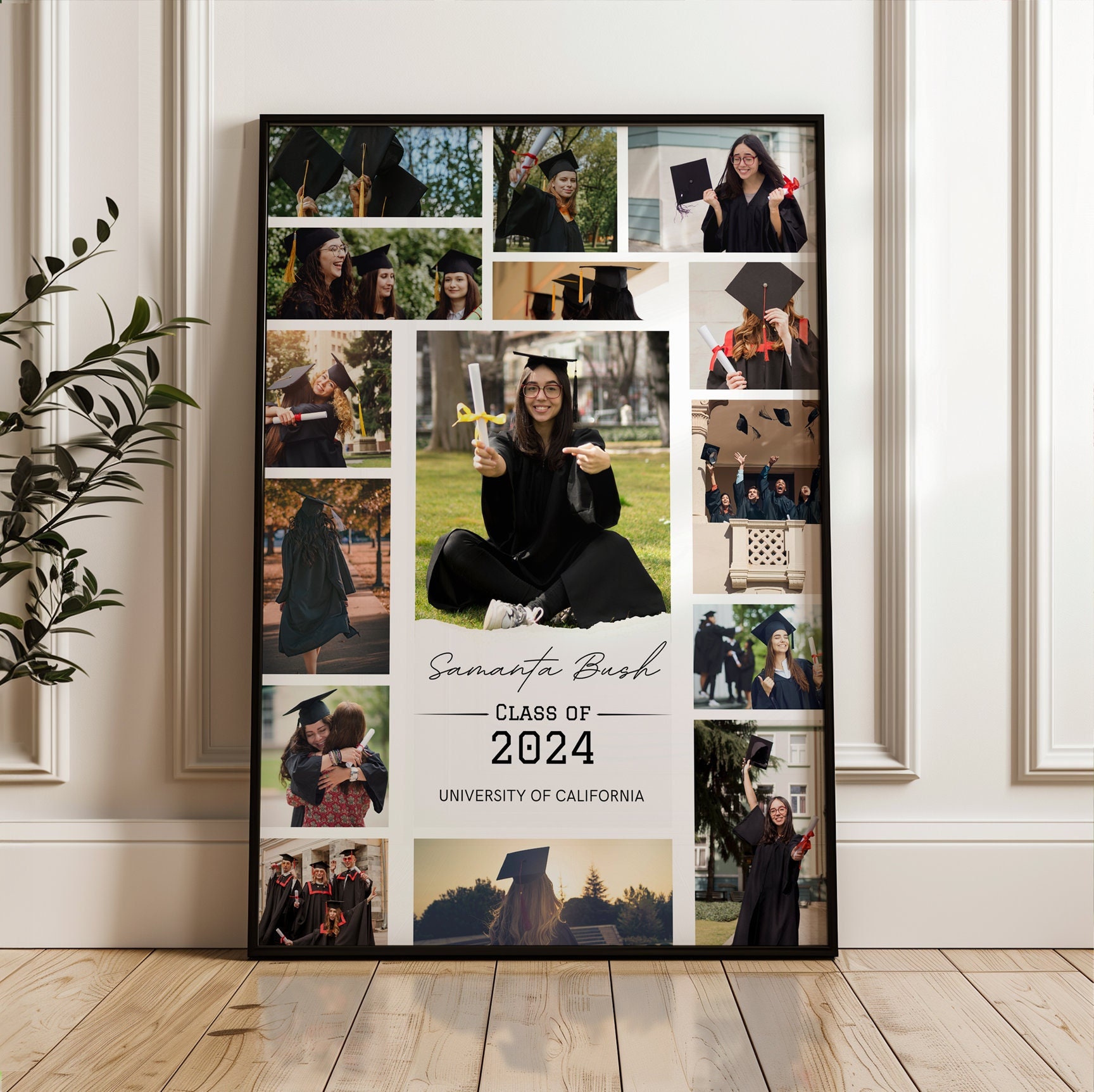 Personalized Graduation Photo Collage Wallart Graduation Photo Collage ...