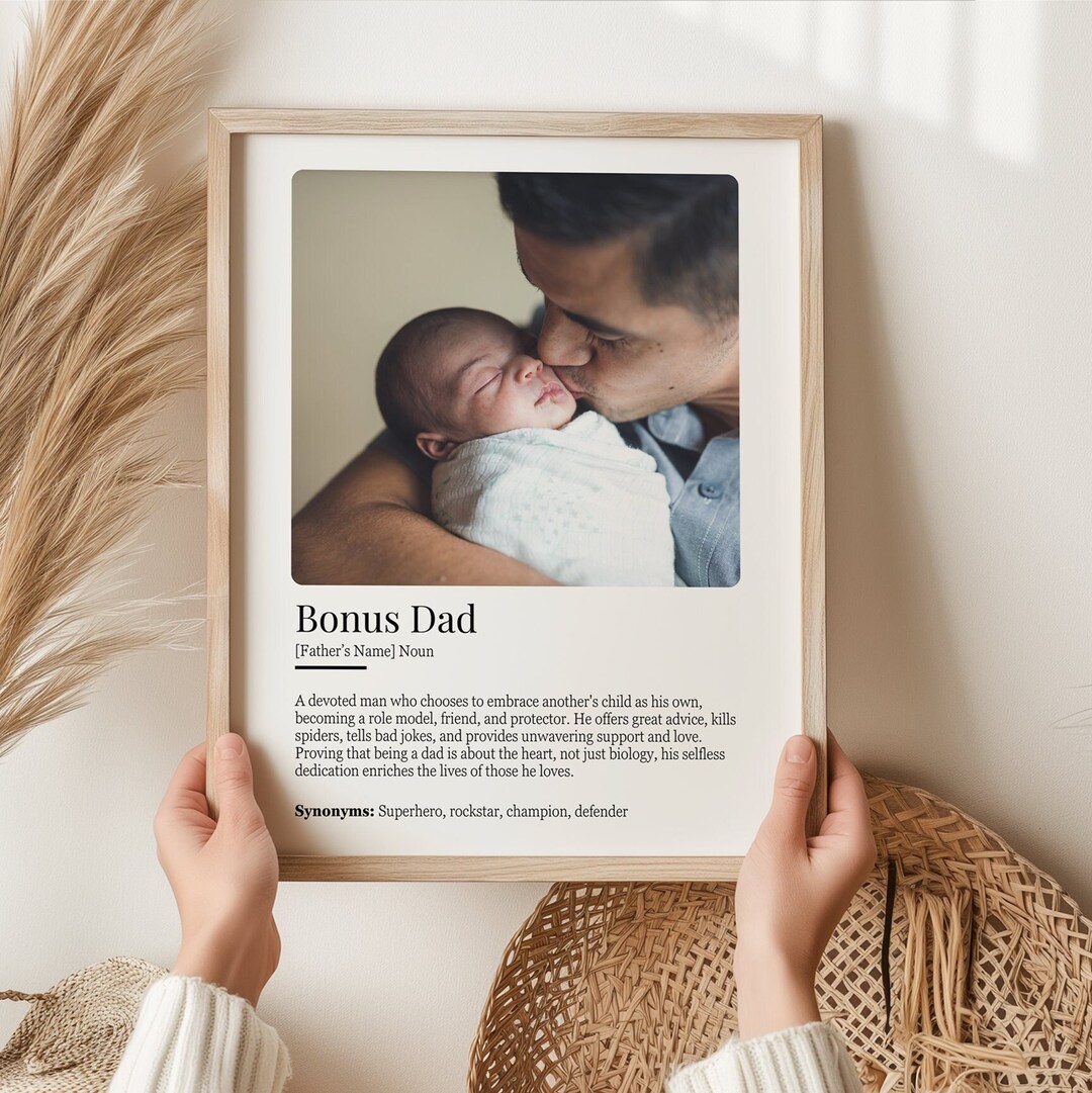 PERSONALISED STEP DAD Definition Printable Wall Art Custom Stepped up ...