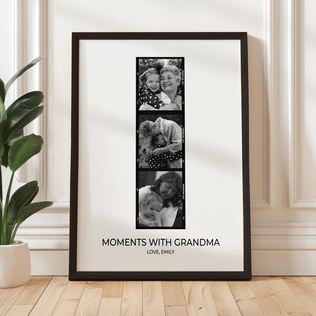 Personalised Grandma Photo Gift From Grandkids, Custom Collage Wall Art ...
