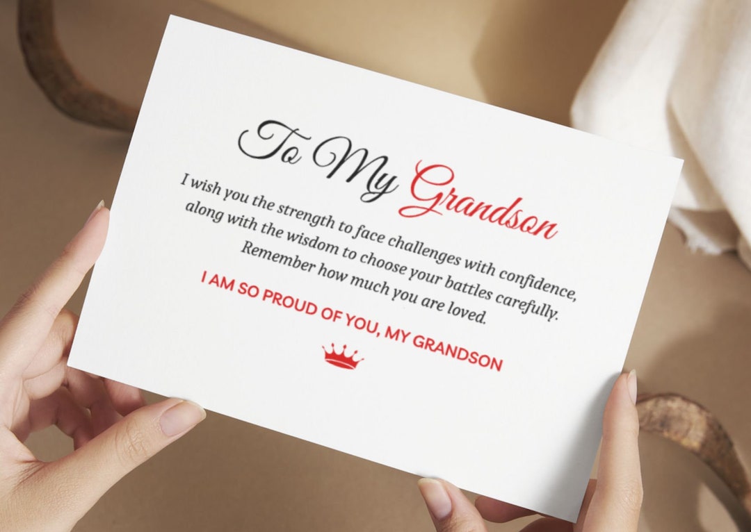 Letter to My Grandson Love Grandpa Grandma, Unique Gifts for ...