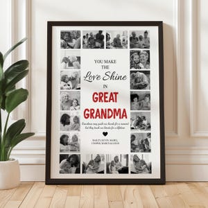 Personalized Great Grandma Photo Collage Printable Wall Art ...