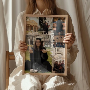 Personalized Graduation Class of 2024 Photo Collage Printable Wall Art ...