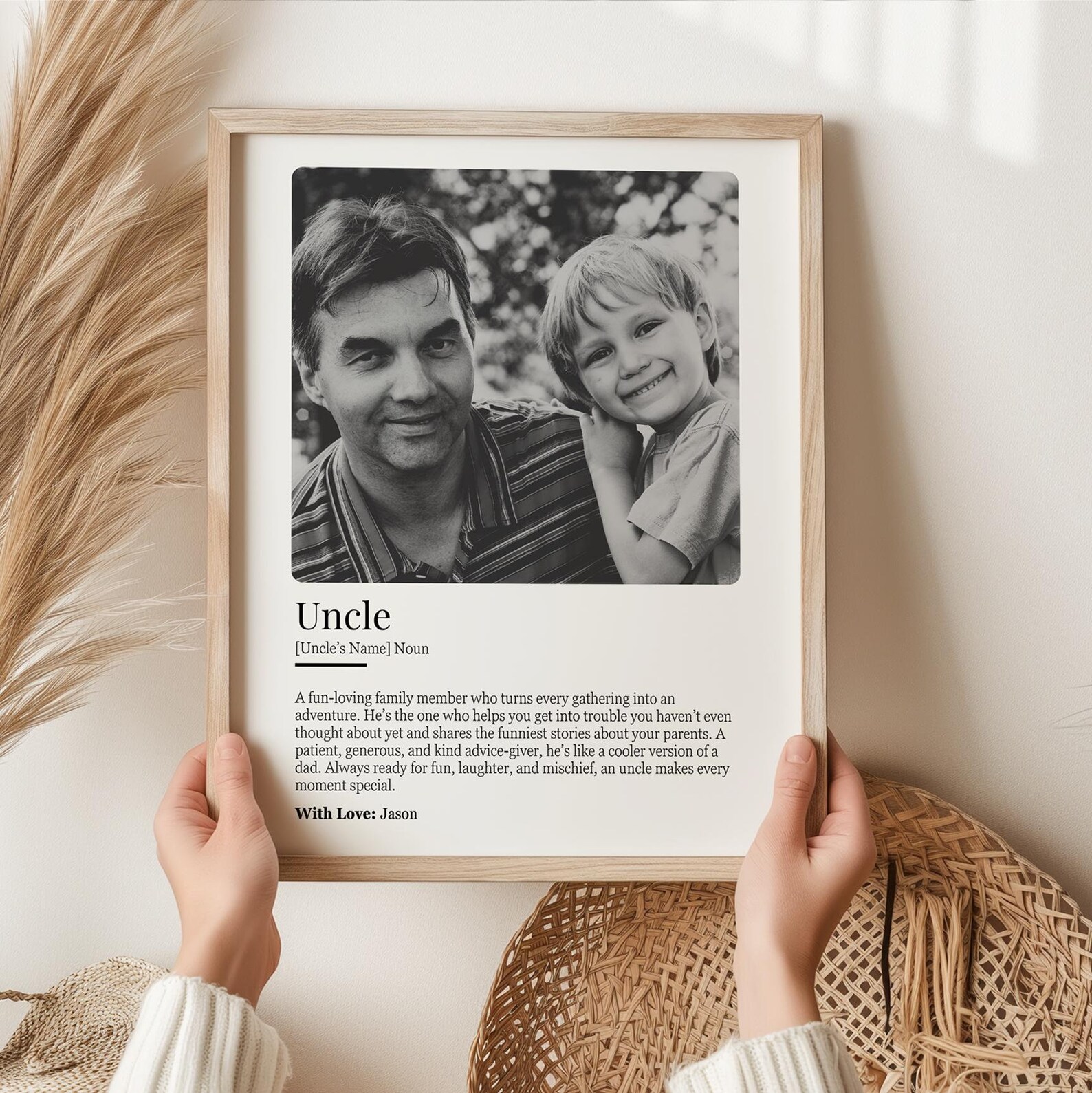 Personalised Uncle Definition Printable Wall Art Digital Download, Gift ...