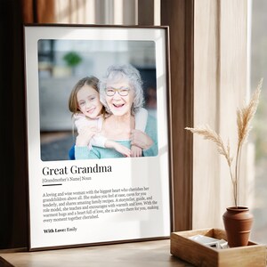 Printable Great Grandma Definition Wall Art, Grammy Definition Print ...