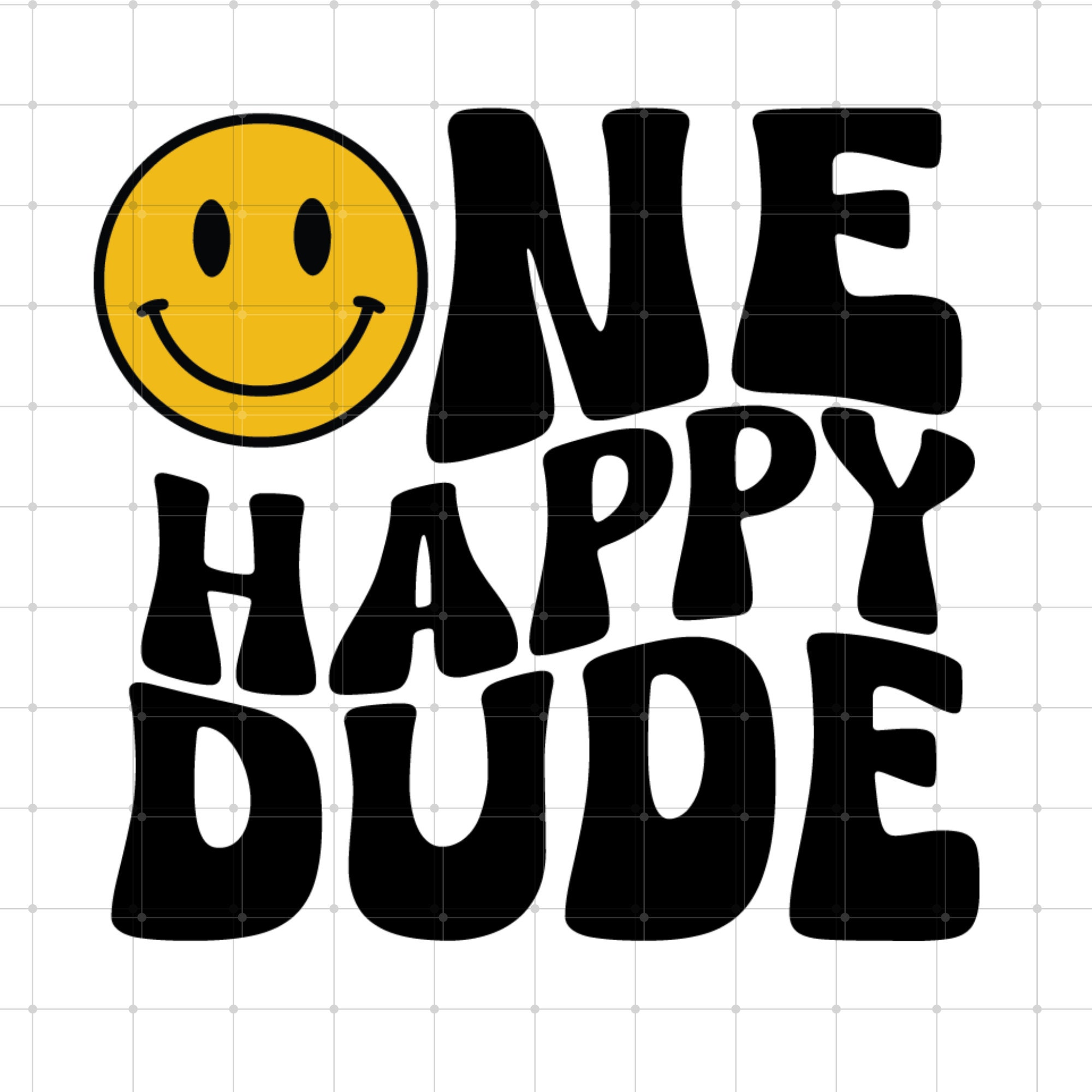 One Happy Dude 1st Birthday SVG PNG: Matching Family Outfit (digital ...