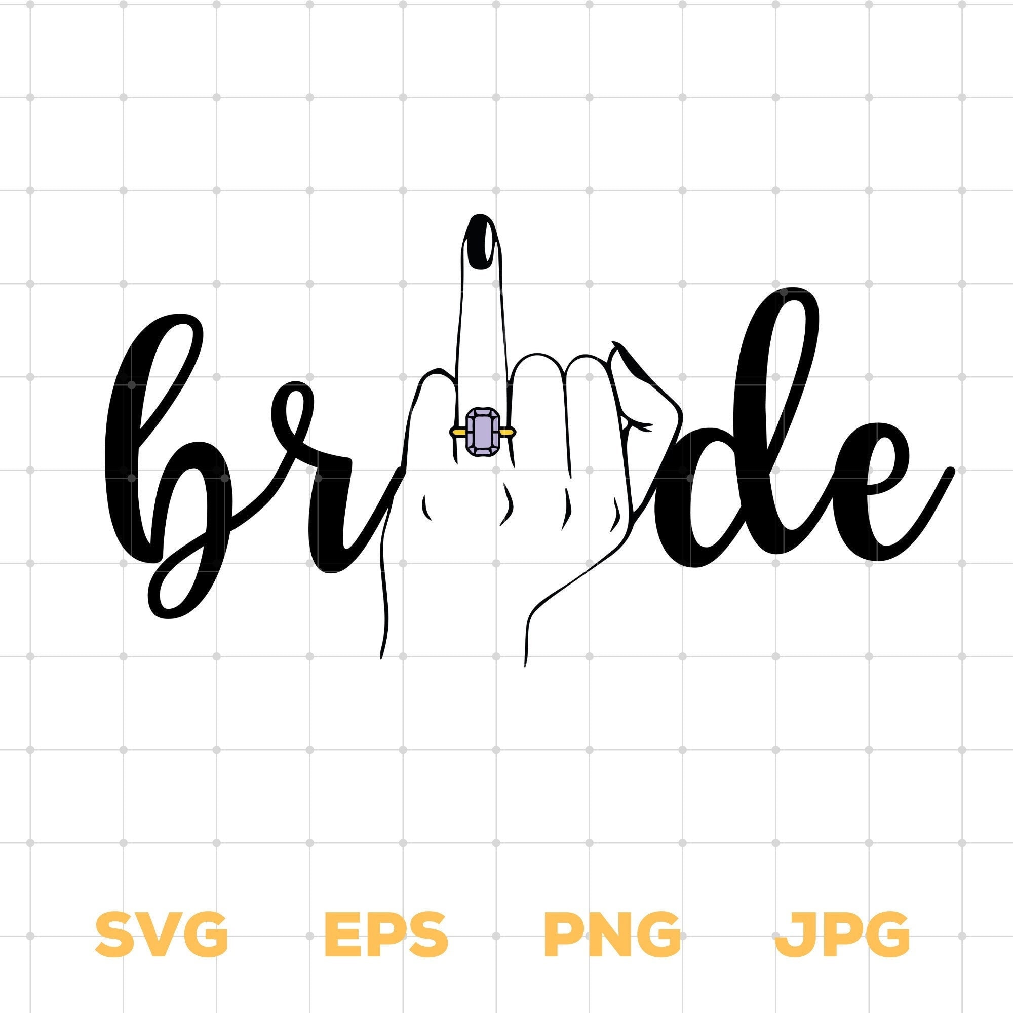 Bride Svg, Wedding Finger Svg, Engaged Finger Svg, Wifey Diamond Ring ...