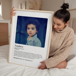 Personalised Nephew Definition Photo Print Gift From Aunt to My Nephew ...
