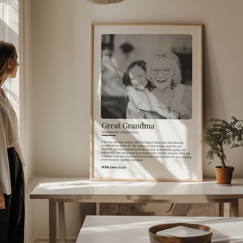Printable Great Grandma Definition Wall Art Grammy Definition Print ...