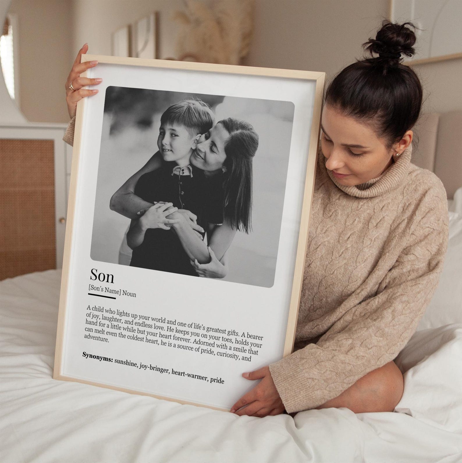 Personalized Son Definition Photo Print, Custom Wall Art for Son ...