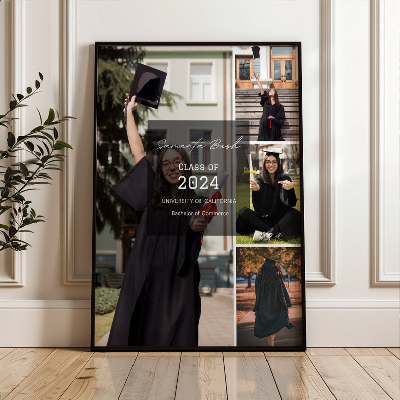 Personalized Graduation Photo Collage Printable Wallart Photo ...
