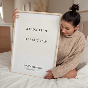 Personalized Location Coordinates Print Latitude Longitude Christmas ...