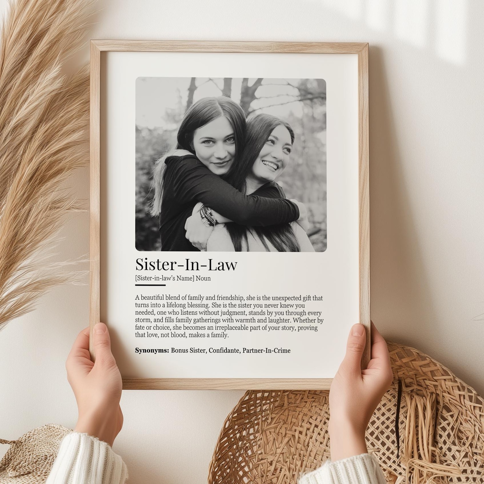Personalised Sister in Law Definition Print (digital), Photo Collage ...