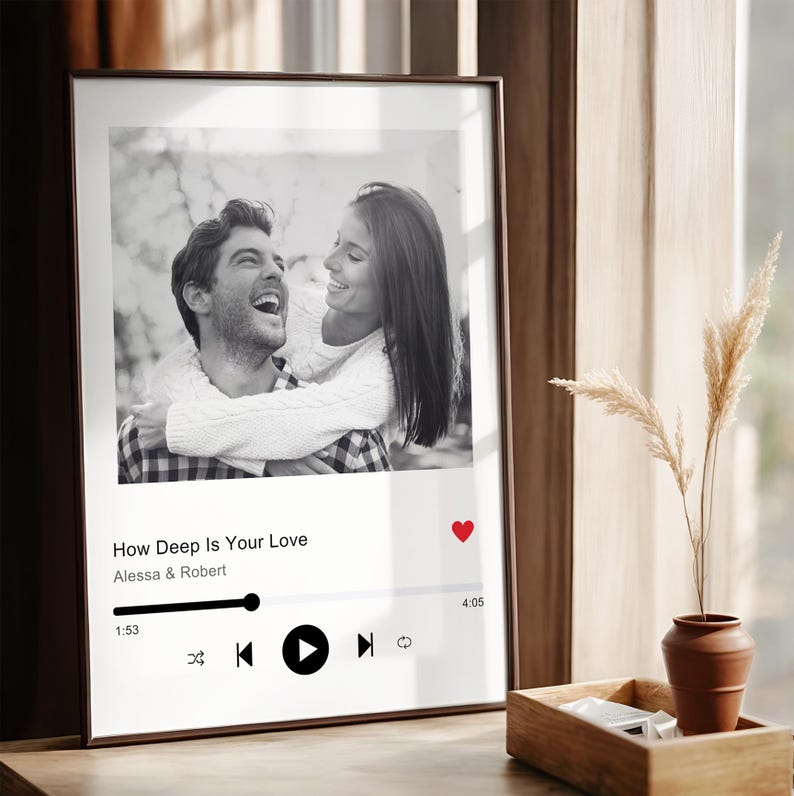 Personalized Song Album Cover Print, Custom Song Poster, Gift for Music ...