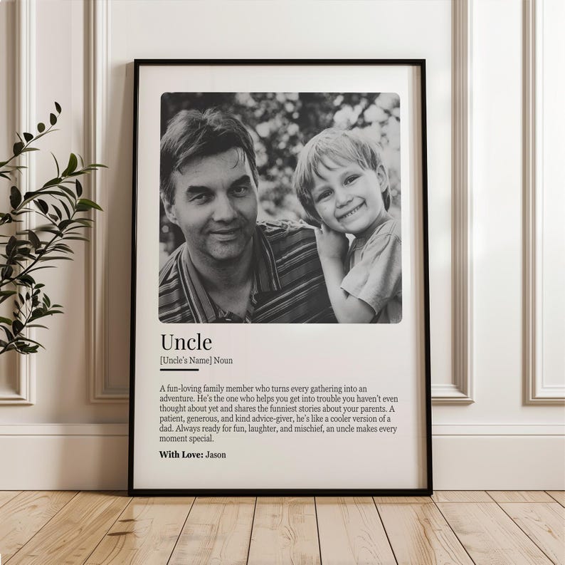 Personalised Uncle Definition Printable Wall Art Digital Download, Gift ...