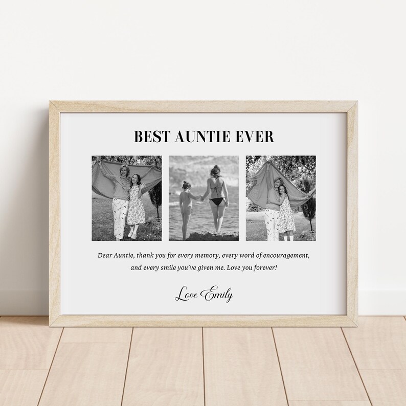 Personalized Aunt Photo Collage Print, Best Aunt Ever Keepsake (digital ...