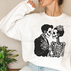 Valentine Skeletons Love Svg, Skeleton Lovers Svg, the Lovers SVG ...