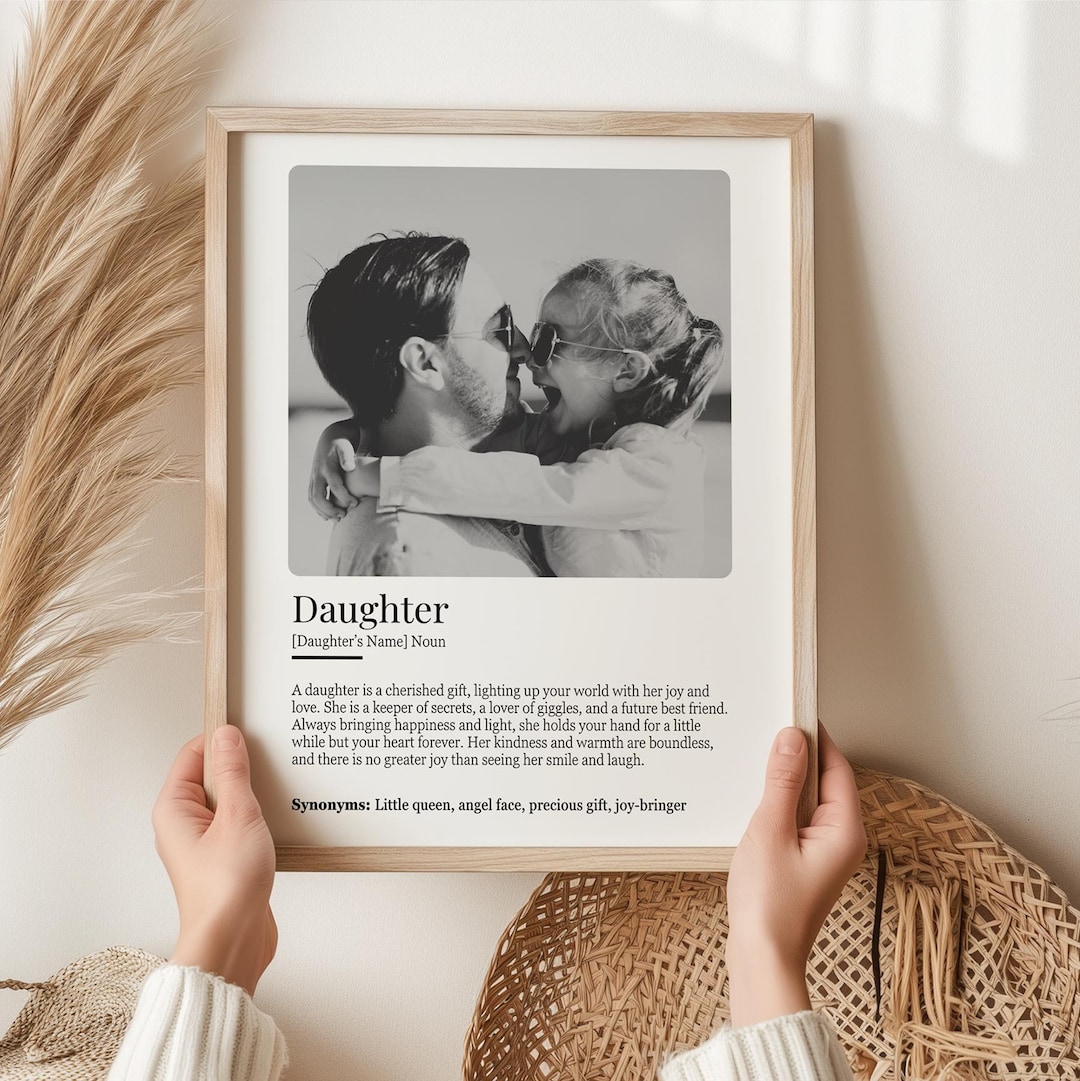 Personalized Daughter Definition Photo Print, Custom Daughter Birthday ...