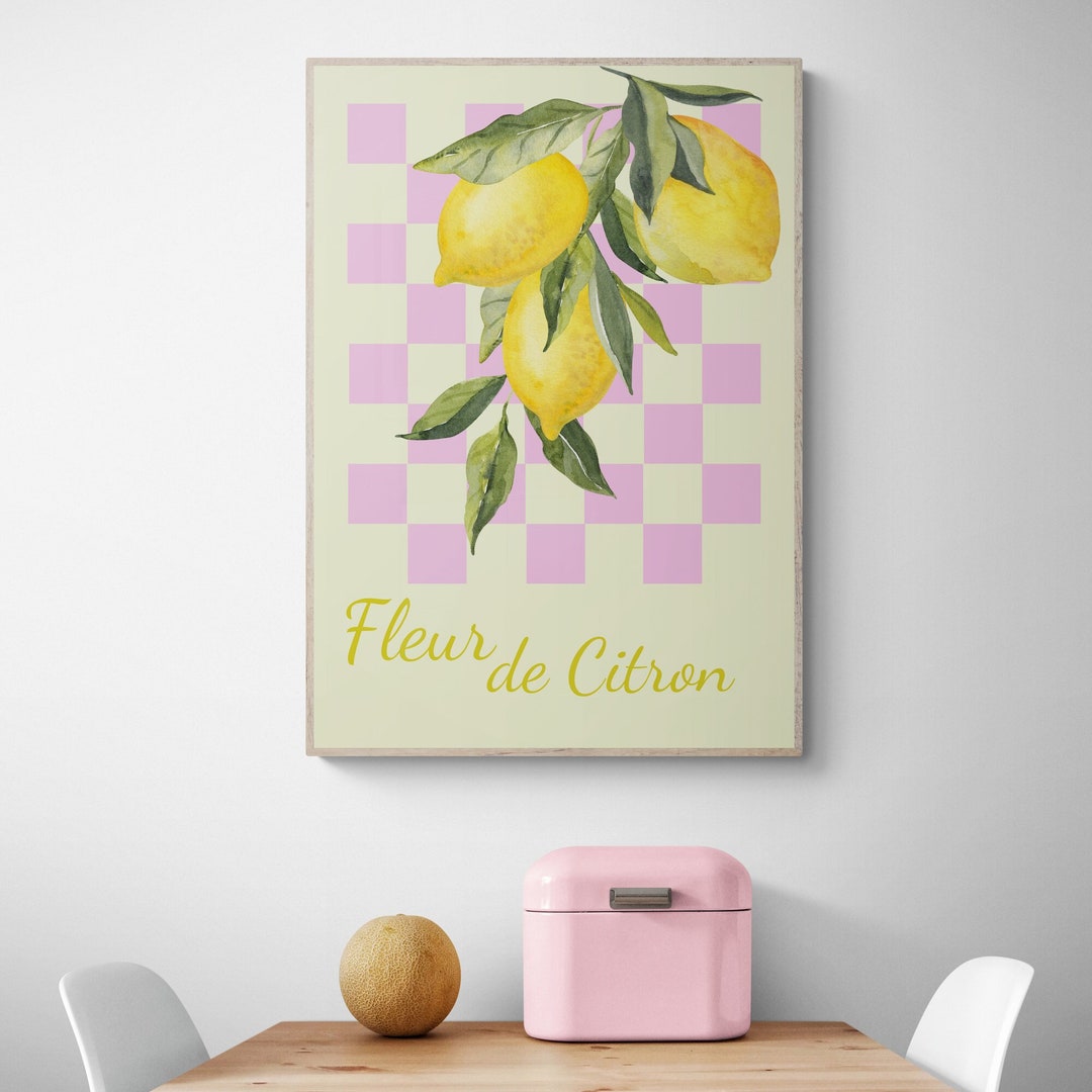 Fleur De Citron Poster Unframed Poster Kitchen Decor Wall Art Print ...