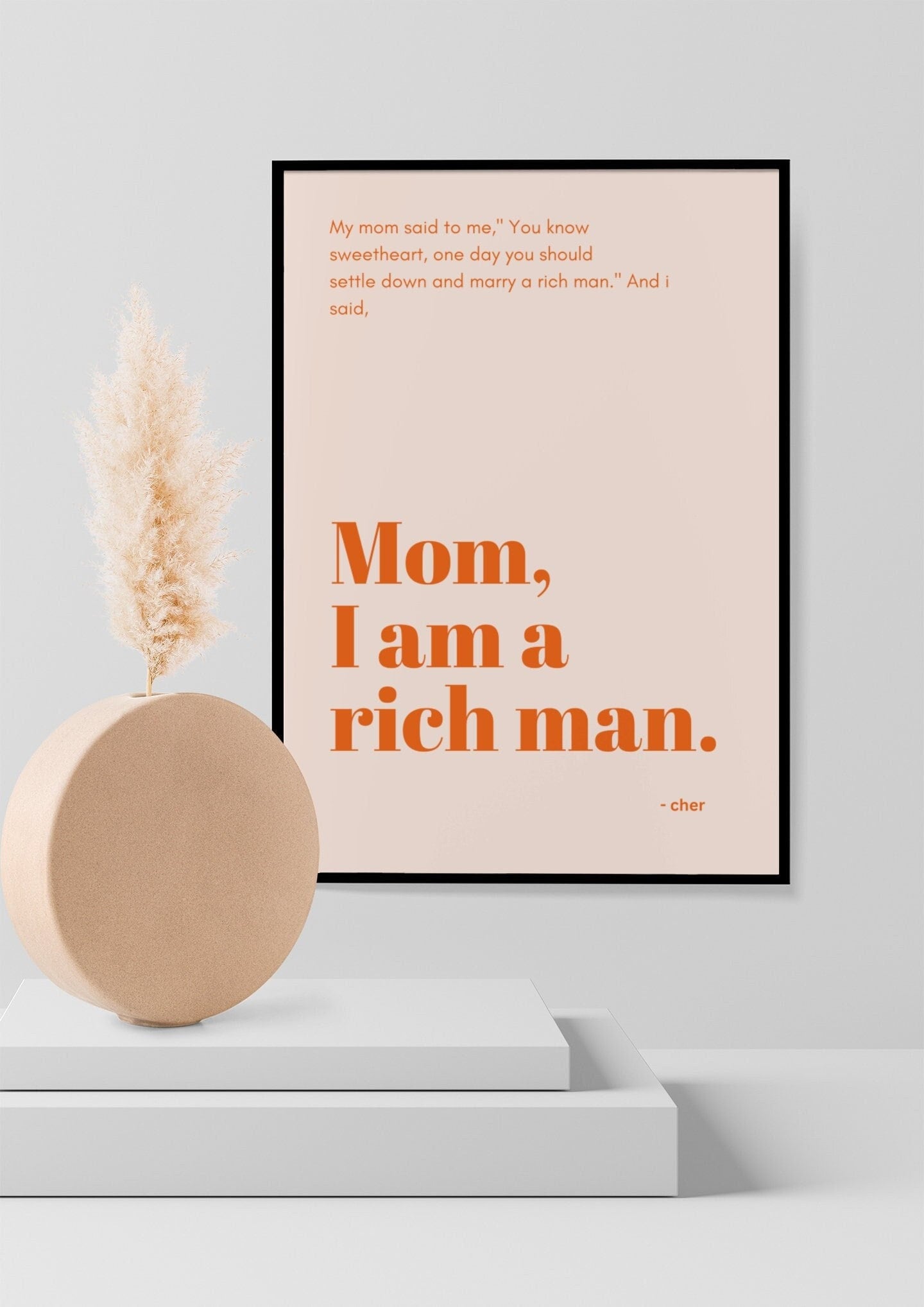 Mom, I am a Rich man Poster Sprüche Poster Digitale Datei - Etsy.de