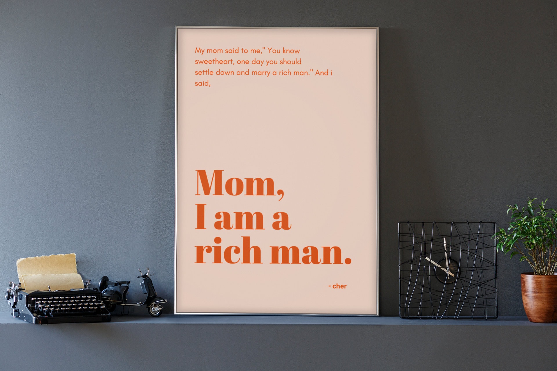 Mom, I am a Rich man Poster | Sprüche Poster | - Etsy.de