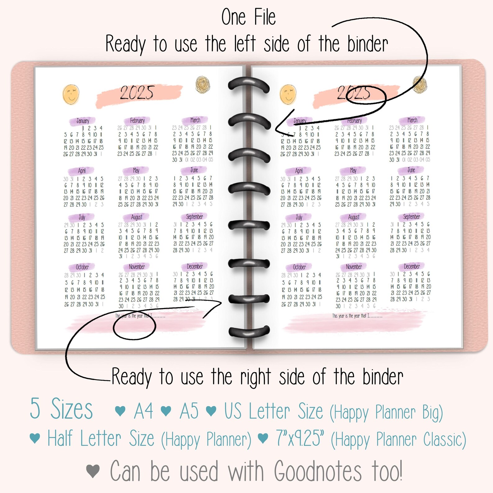 Planner Template Bundle Printable Inserts Pages Undated Planners for ...