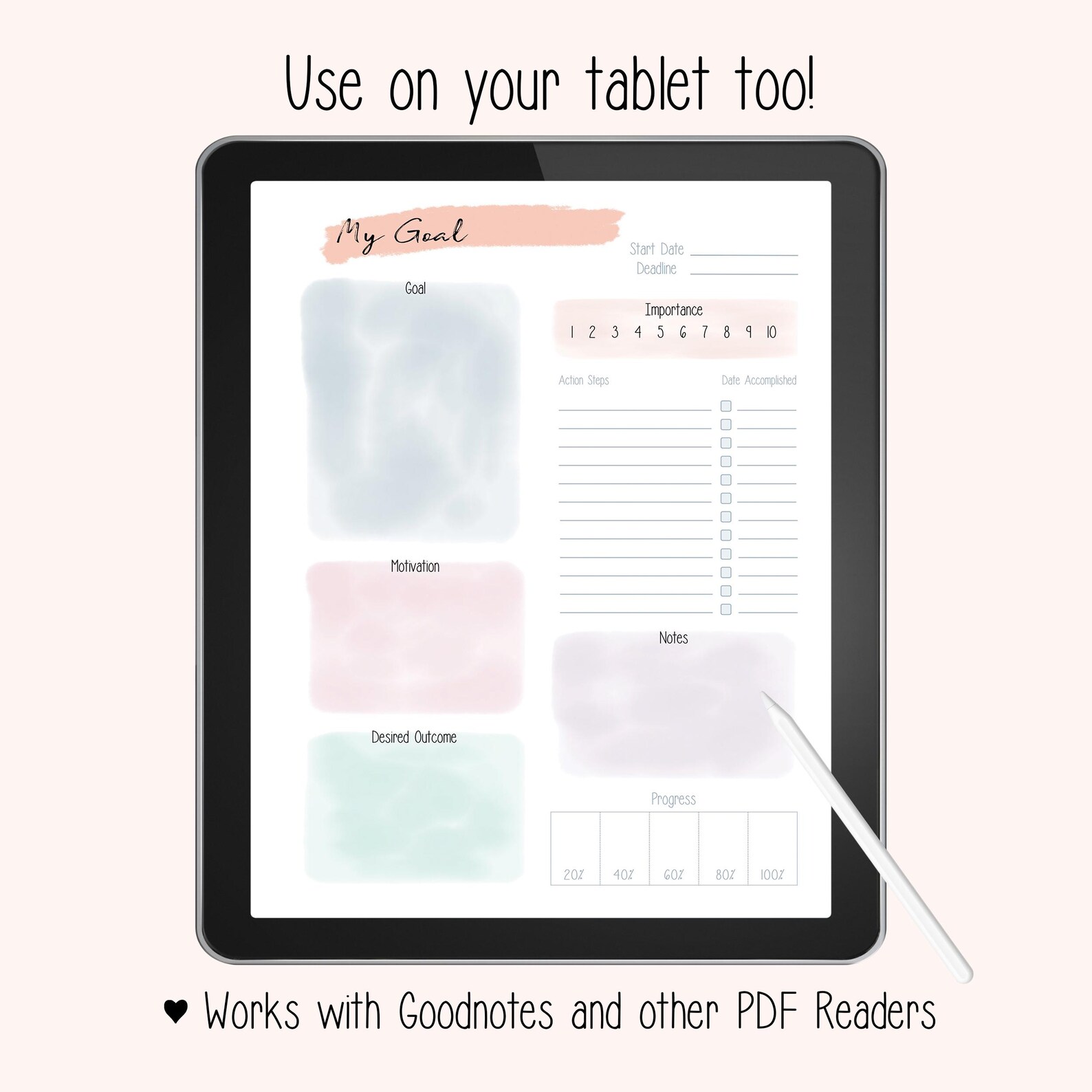 Goal Setting Tracking Template Realtor Business Form Happy Planner ...