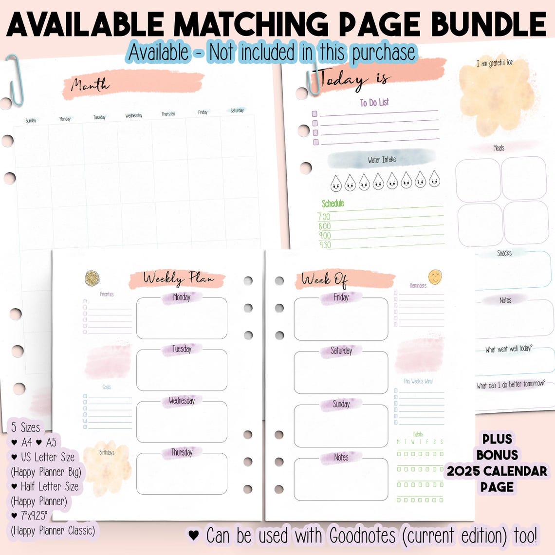 Goal Setting Tracking Template Realtor Business Form Happy Planner ...