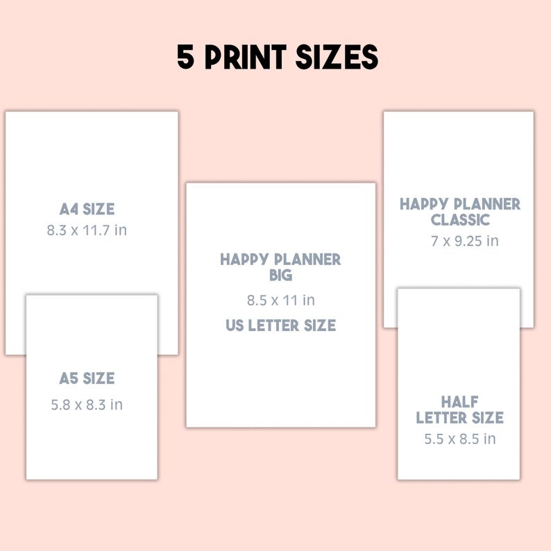 Planner Template Bundle Printable Inserts Pages Undated Planners for ...