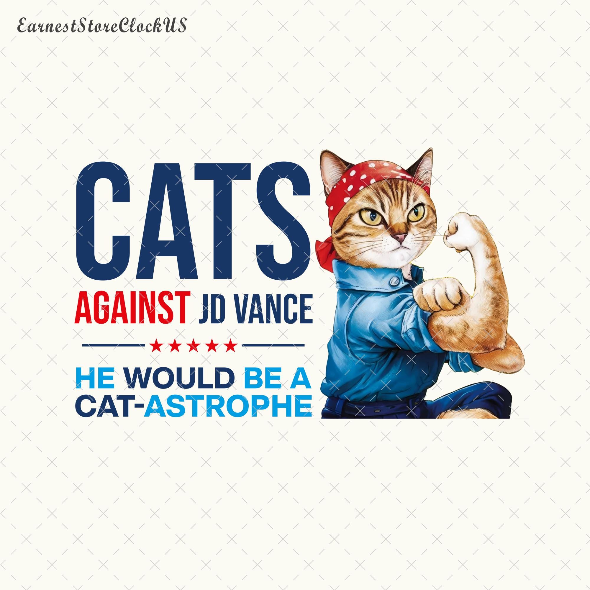 Cats Against JD Vance PNG, Kamala Harris Tim Walz Shirt, Democratic Tee ...