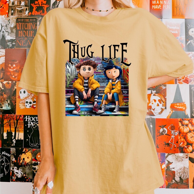 Vintage Coraline Thug Life Png, Coraline Cartoon Characters, Halloween ...