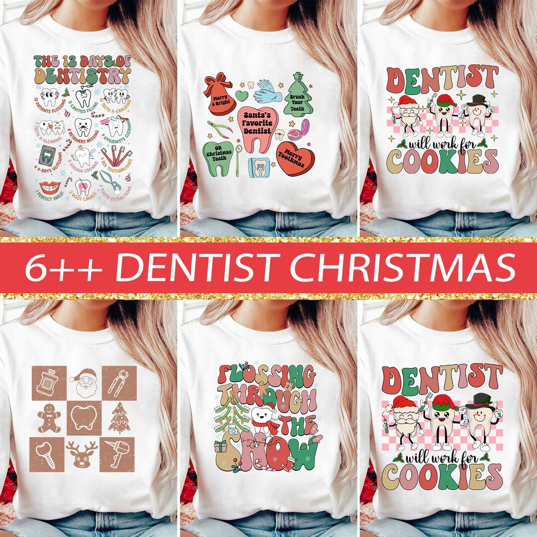 Dentist Christmas Png Bundle, Dental Squad Christmas Png, Cute Tooth ...