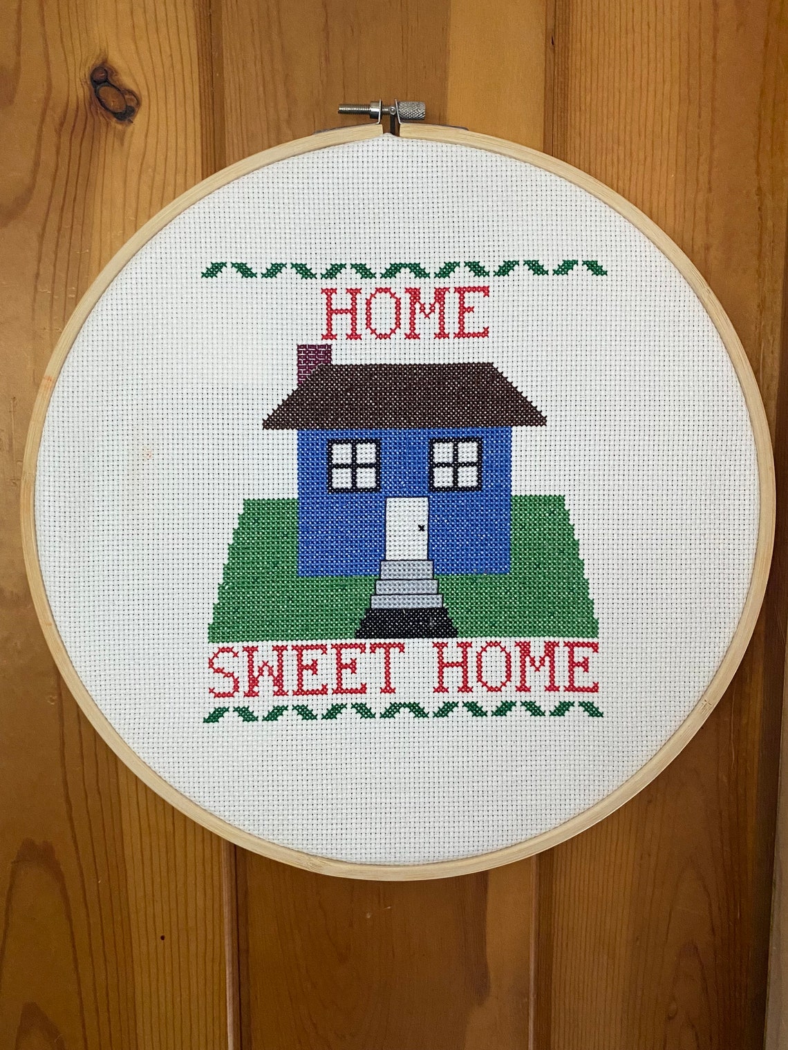 Home Sweet Home Cross Stitch Pattern, Modern Cross Stitch Chart, DIY ...