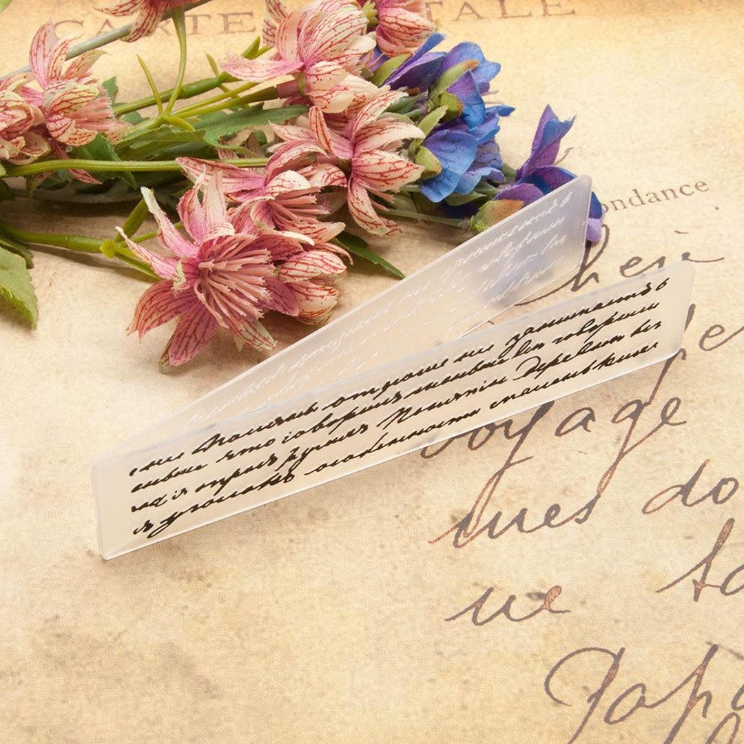 Embossing Folder - Handwriting Quotation Lettering Bookmark Vintage ...