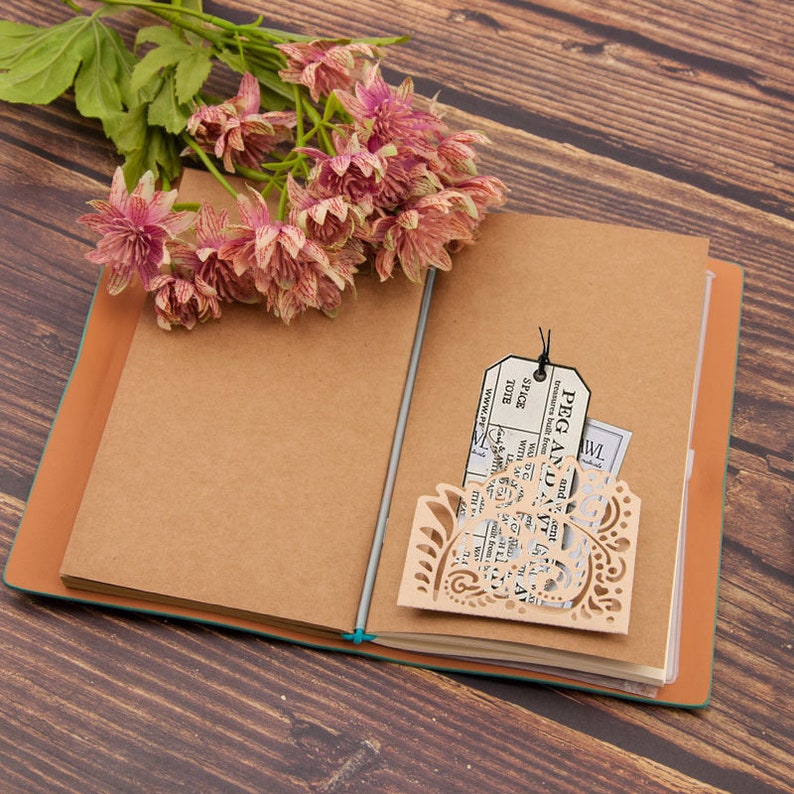 3D Journal Pocket Metal Cutting Dies Scrapbooking Floral Steel Craft ...