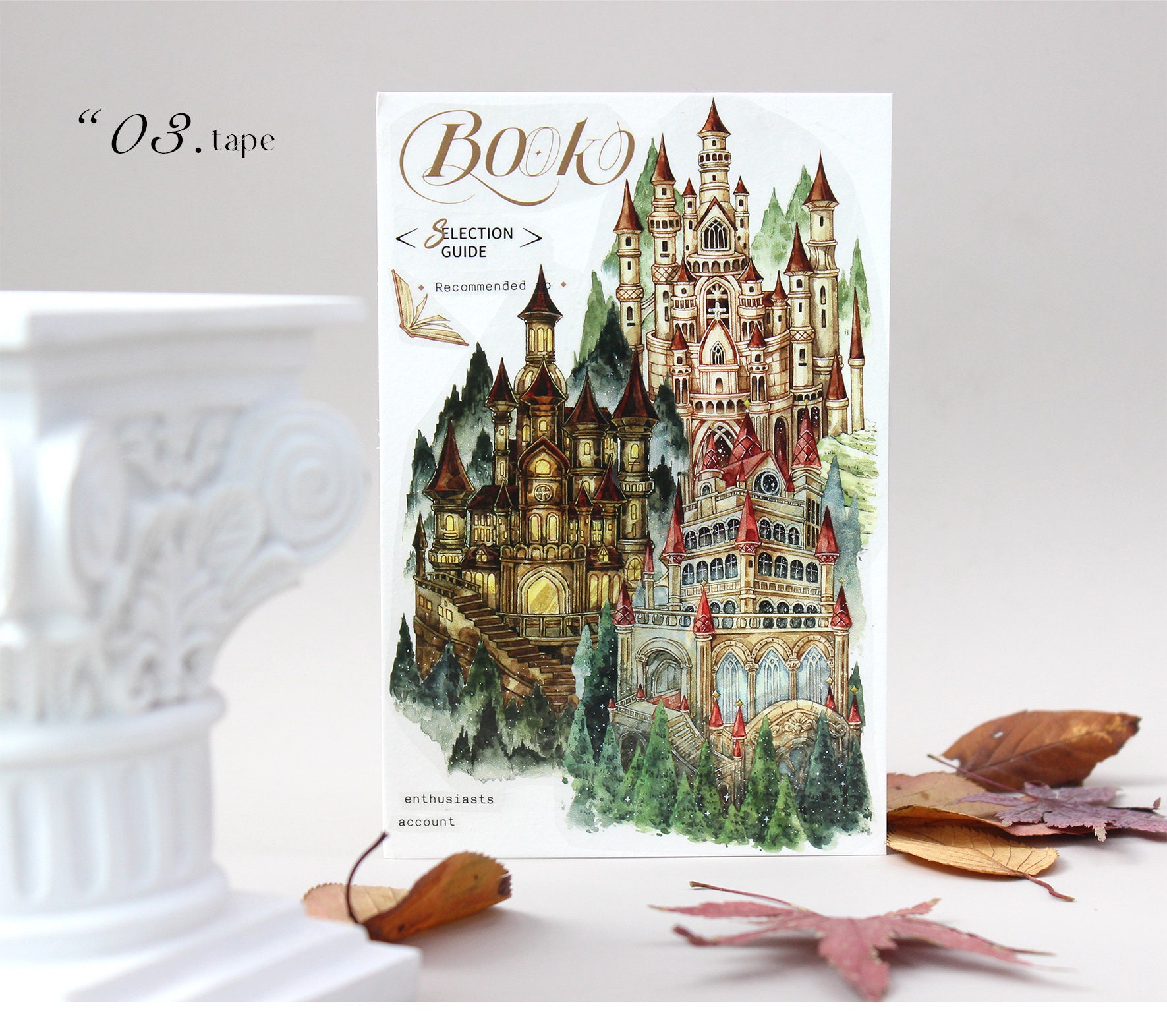 Vintage Castles Old World Washi Tape Washi Paper Tape Cute Planner Tape ...