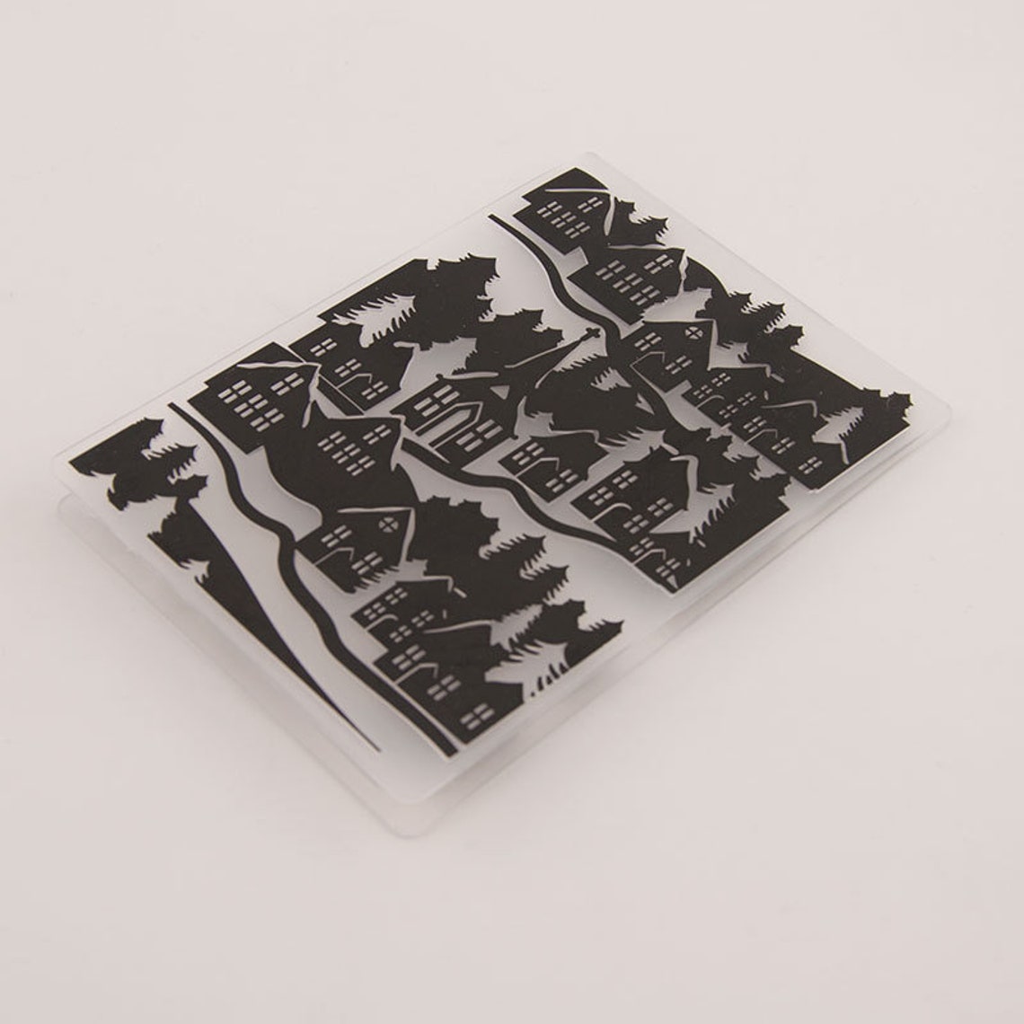 Embossing Folder - Winter Village Houses Country Side - Etsy